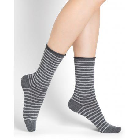 Bleuforet Women's Striped Merino Wool Socks - wotever inc.