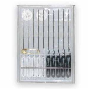 black and white pre-threaded needle sewing kit - wotever inc.